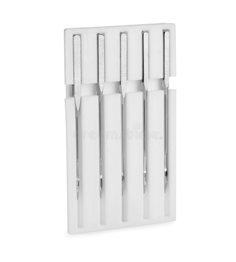 Metal Needle for Sewing Machine on White Background Stock Image - Image ...