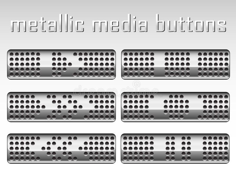 Set of metallic buttons stock vector. Illustration of black - 19756812