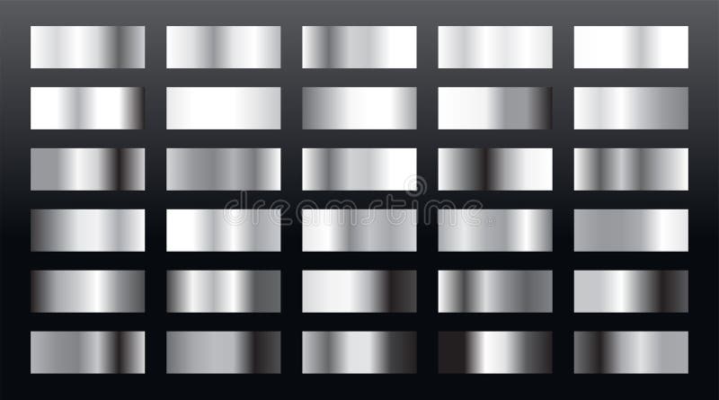 Set of Metallic Color Palette Backdrop for UI UX Website Stock Vector ...