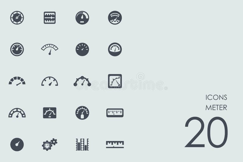 Set of meter icons stock vector. Illustration of monometr - 81877653