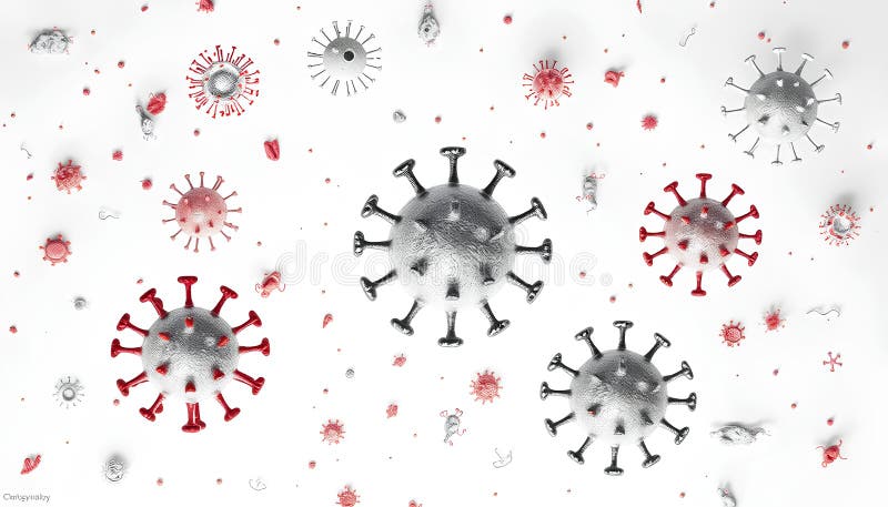 Set of Microbes and Viruses Isolated on White Background, Good Virus ...
