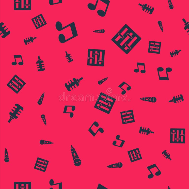 Set Microphone, Music Note, Tone, and Sound Mixer Controller on ...