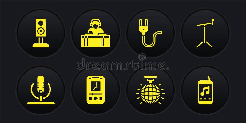 Set Microphone, with Stand, Music Player, Disco Ball, Electric Plug, DJ ...