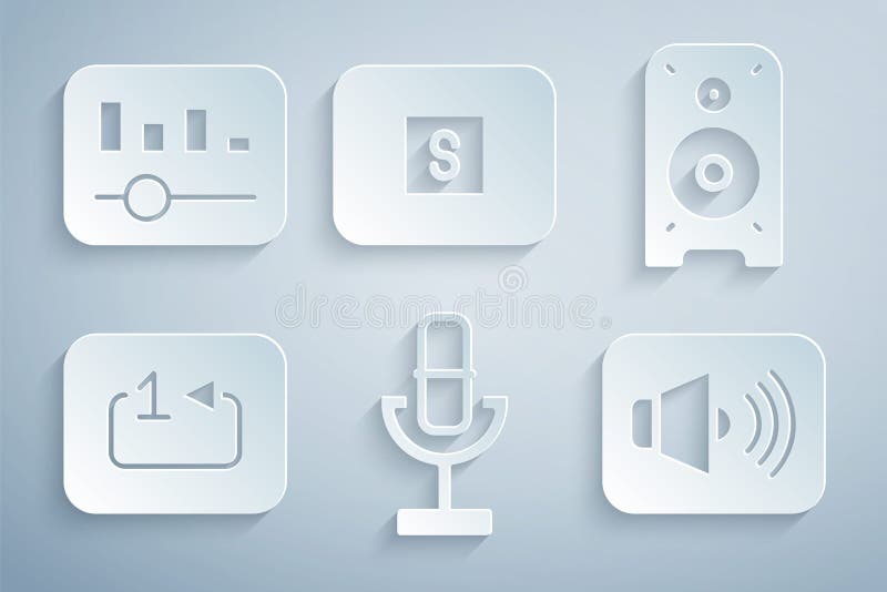 Set Microphone, Stereo Speaker, Repeat Track Music Player, Speaker ...