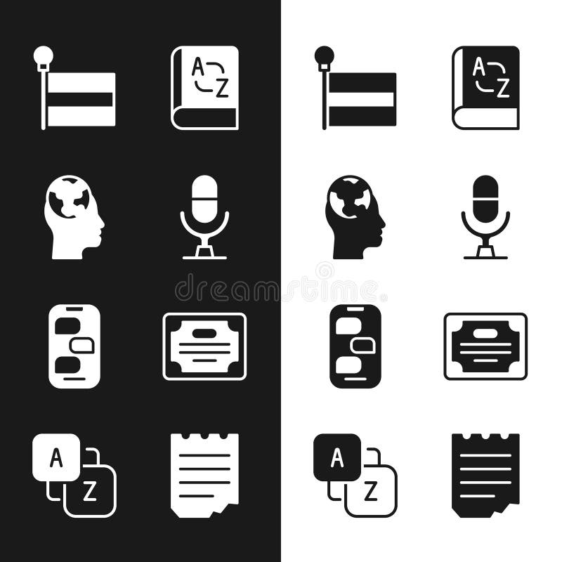 Set Microphone Voice Device, Learning Foreign Languages, Flag ...