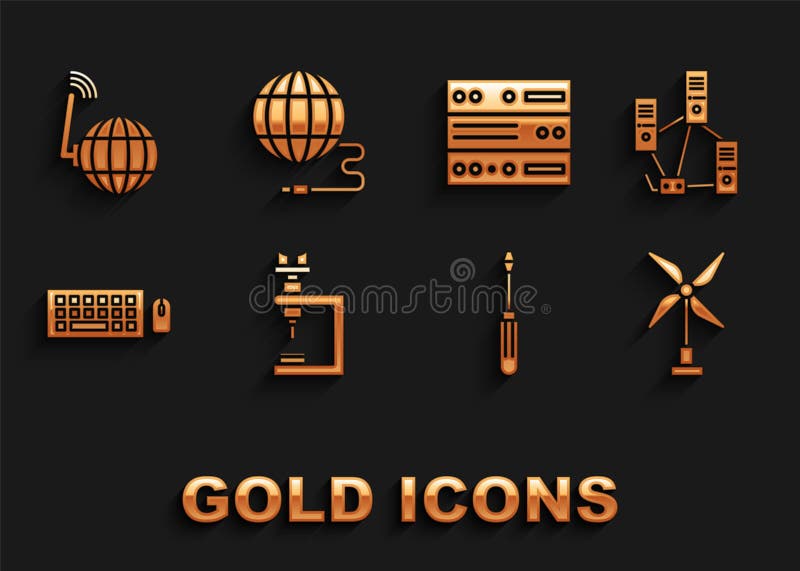 Set Microscope, Computer Network, Wind Turbine, Screwdriver, Keyboard ... Set Microscope, Computer Network, Wind Turbine, Screwdriver, Keyboard ...