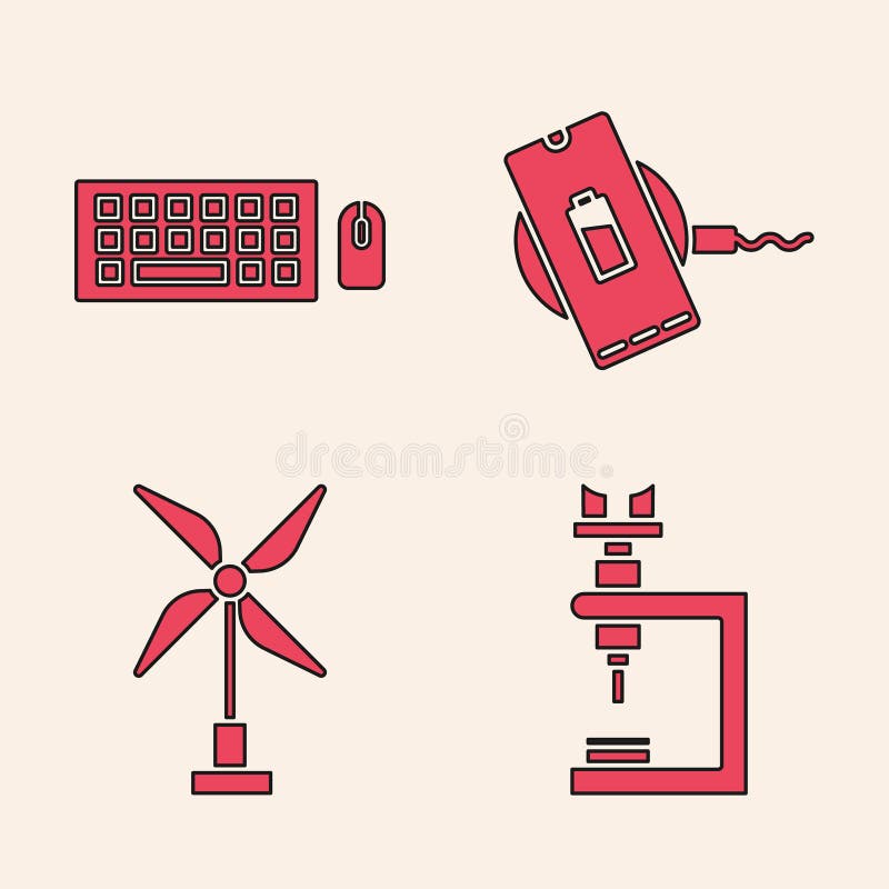 Set Microscope, Keyboard and Mouse, Wireless Charger and Wind Turbine ... Set Microscope, Keyboard and Mouse, Wireless Charger and Wind Turbine ...