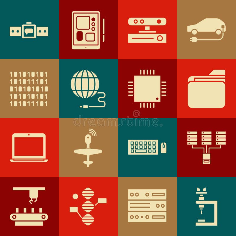 Set Microscope, Server, Data, Web Hosting, Document Folder, Motion ... Set Microscope, Server, Data, Web Hosting, Document Folder, Motion ...