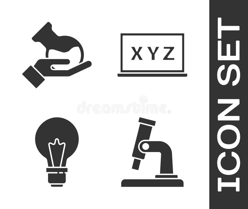 Set Microscope, Test Tube and Flask and DNA Symbol Icon. Vector Stock ... Set Microscope, Test Tube and Flask and DNA Symbol Icon. Vector Stock ...