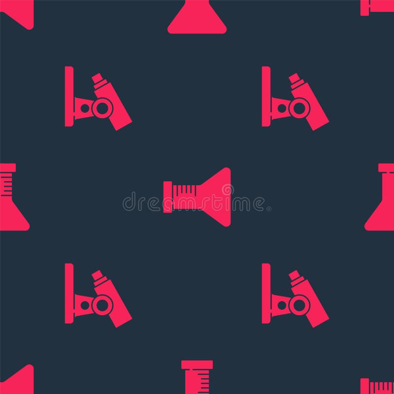 Set Microscope and Test Tube and Flask on Seamless Pattern. Vector ... Set Microscope and Test Tube and Flask on Seamless Pattern. Vector ...