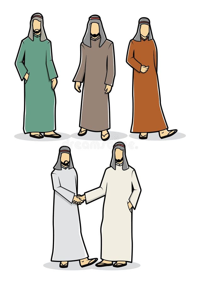 Set of Middle Eastern Man Icons Stock Vector - Illustration of east ...