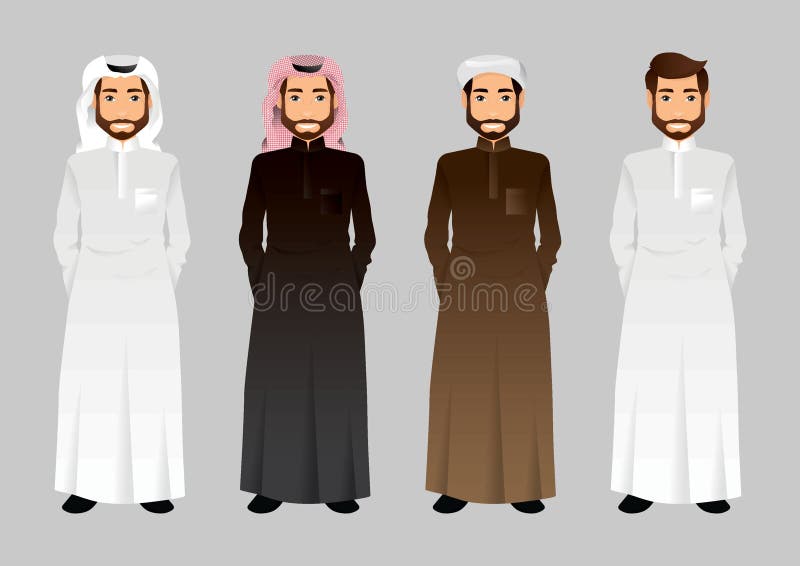 Set of Middle Eastern Man Icons. Vector Illustration Decorative Design ...