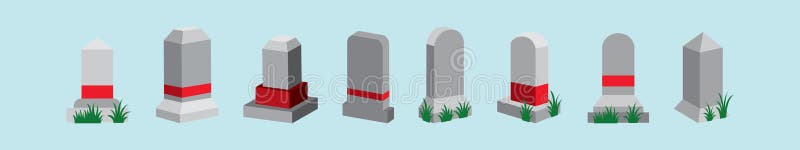 Set of Milestone Cartoon Icon Design Template with Various Models ...