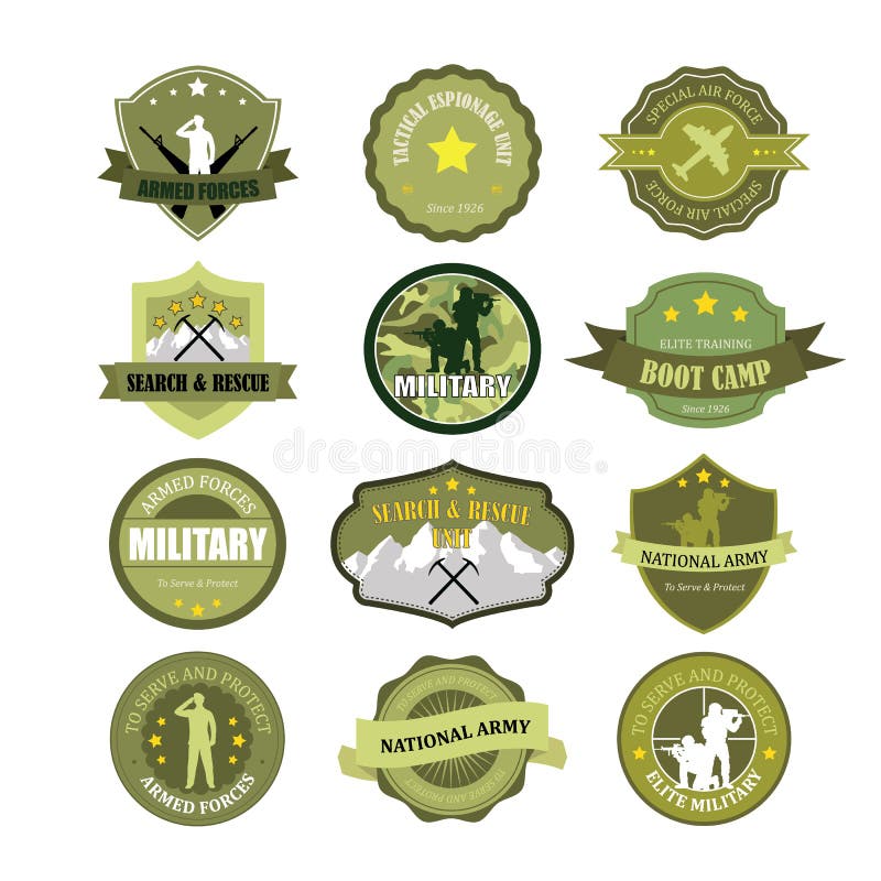 Military badges stock vector. Illustration of insignia - 27608083