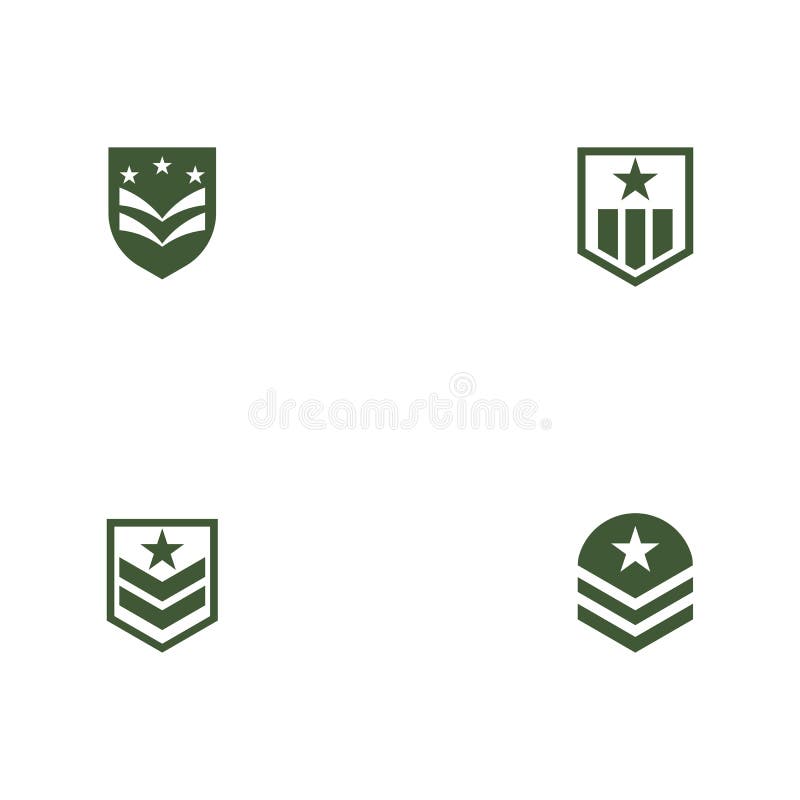 Set Military Wave Logo Template Vector Symbol Stock Vector ...