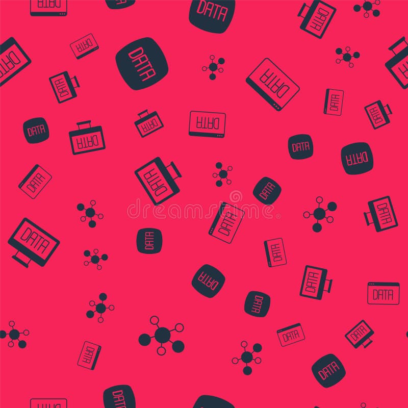 Set Mind Map Infographic, Data Analysis, and on Seamless Pattern ...