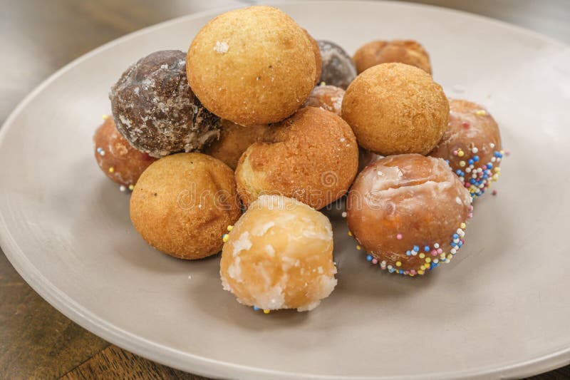 Set of Mini Size Bite Size Donuts Snack Stock Image - Image of pastries ...