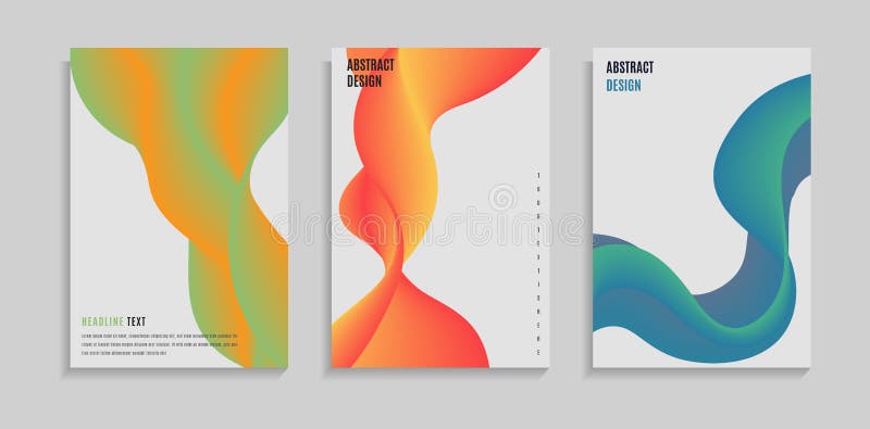 Set of Minimal Liquid Color Poster Design Stock Vector - Illustration ...