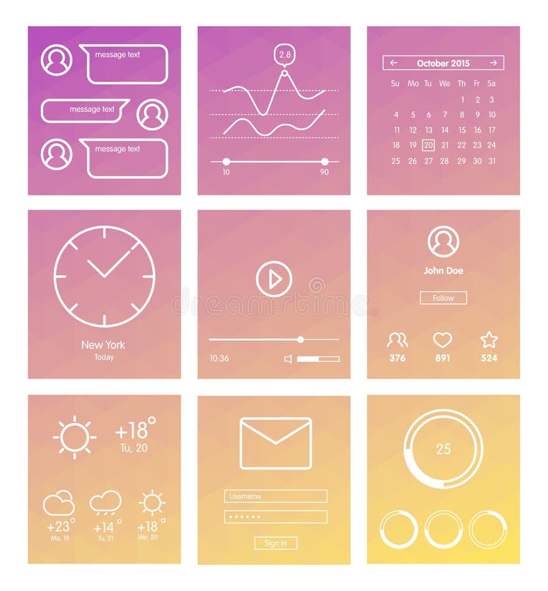 Widgets Design Stock Illustrations – 374 Widgets Design Stock ...