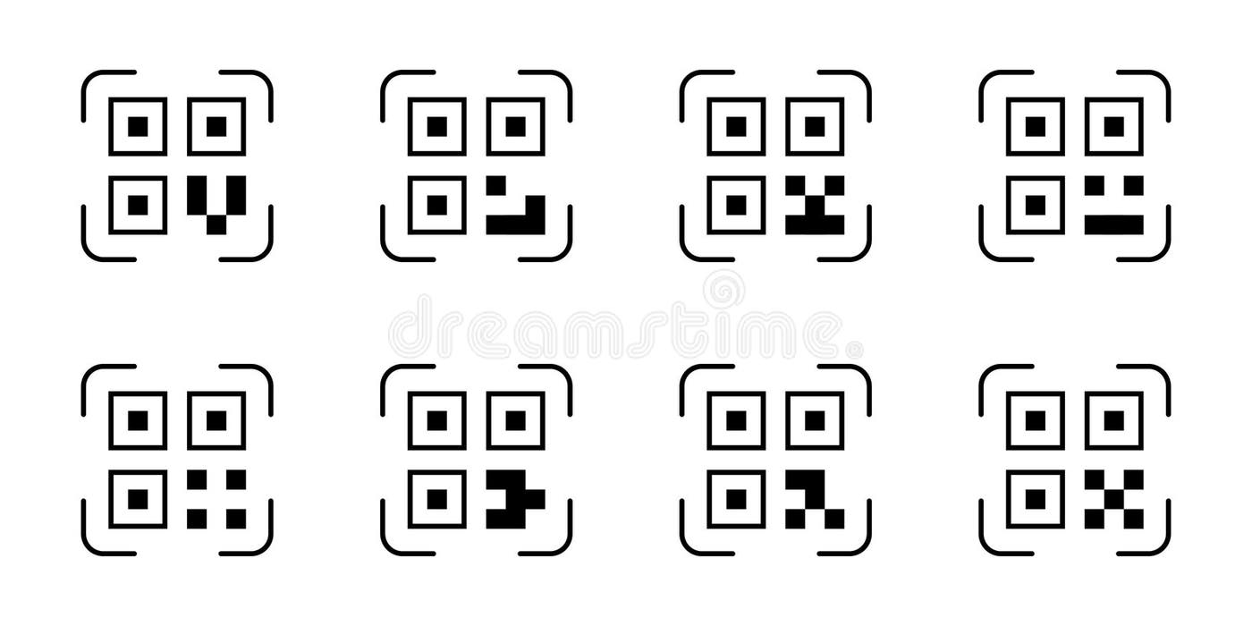 Simple Modern Qr Code Stock Illustrations – 1,436 Simple Modern Qr Code ...