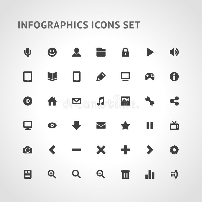 Set Minimalist Black Infographics Icon Web Design Application Emblem ...