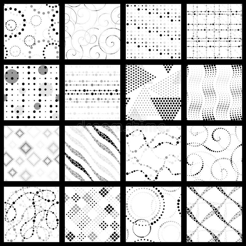 Set of Minimalist Dotted Patterns Stock Vector - Illustration of dacopy ...