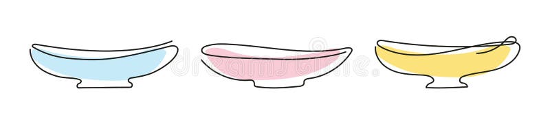 Continuous Line Plates Stock Illustrations – 75 Continuous Line Plates ...