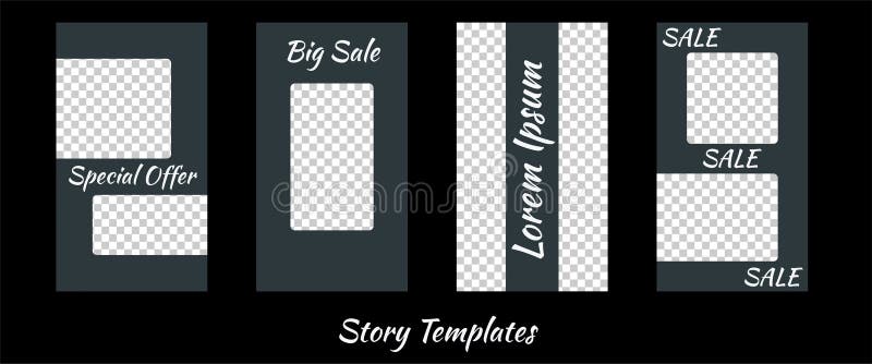 A Set of Minimalist Stories for Social Networks. Frame for Your Photos ...