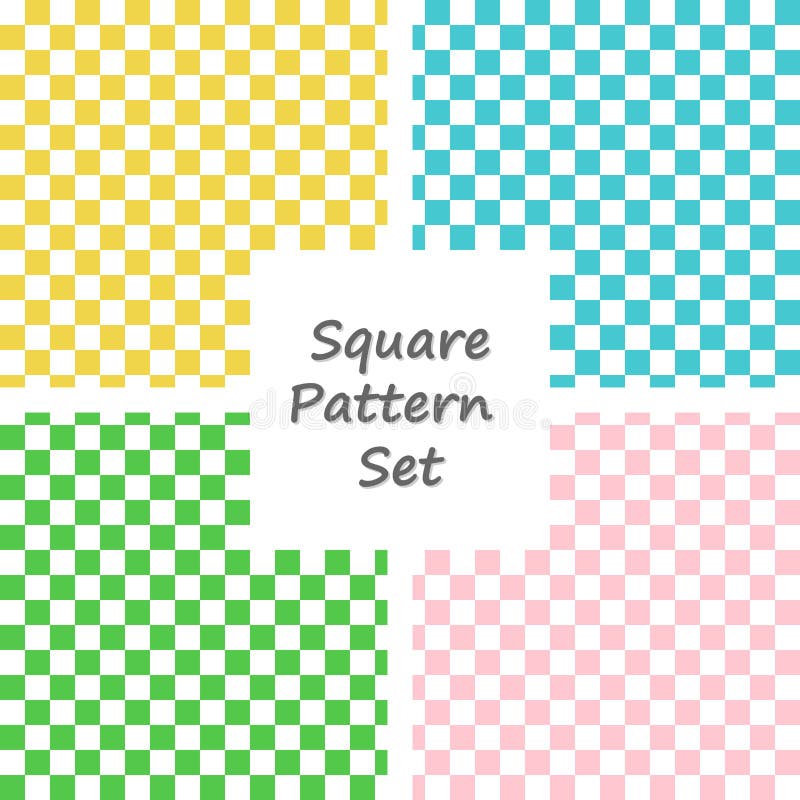 Six checkered patterns stock vector. Illustration of checkerboard ...