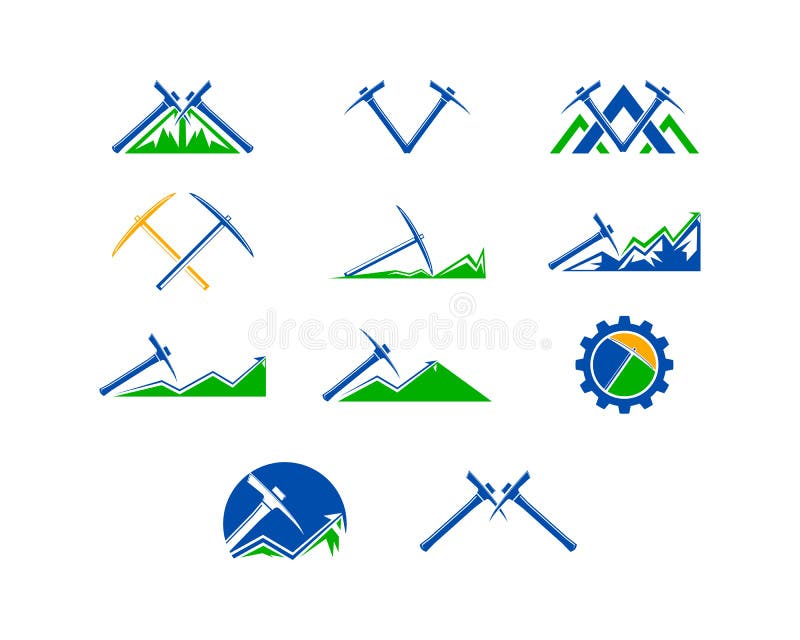 Mining Logo Design Template, Vector Illustration Stock Vector ...