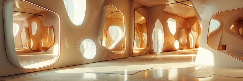 A Set of Mirrors with Irregularly Shaped Frames Creating a Funhouse ...