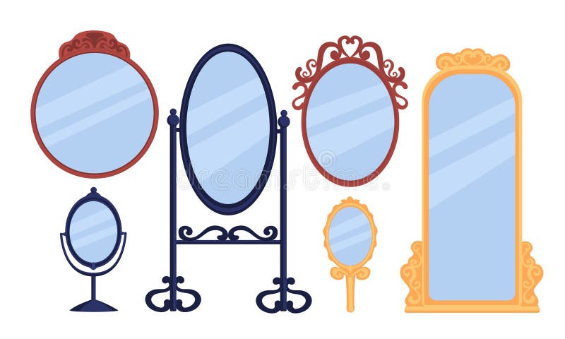 Set of Mirrors Vector Concept Stock Vector - Illustration of design ...