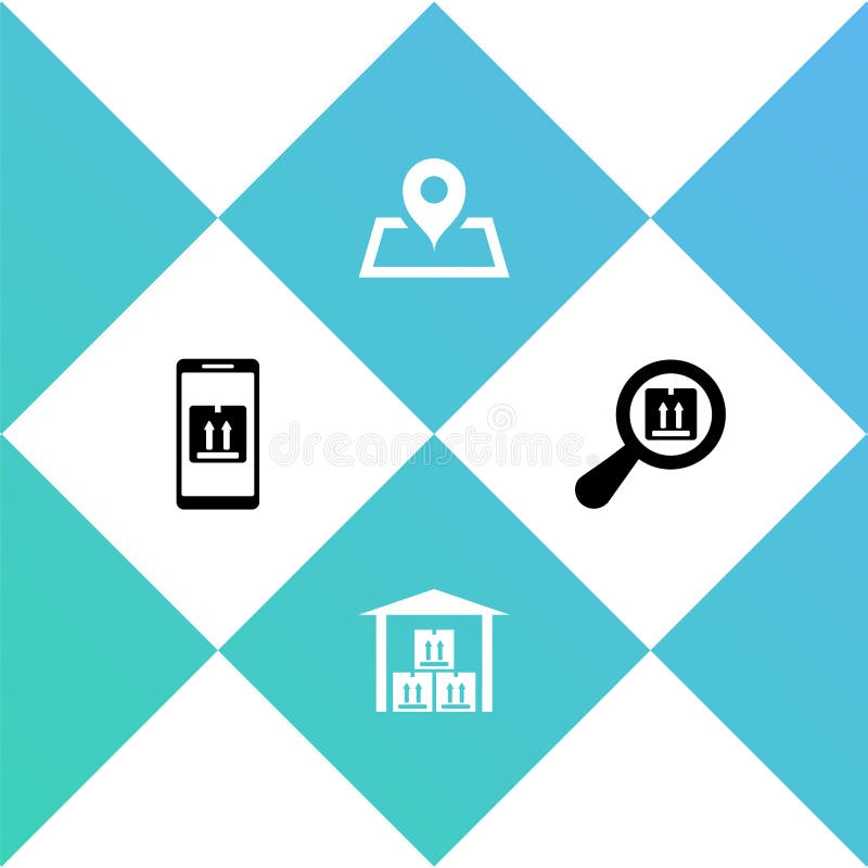 Set Mobile with App Tracking, Warehouse, Placeholder on Map and Search ...