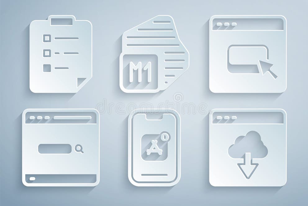 Set Mobile Apps, Browser Files, Search Engine, Cloud Technology Data ...