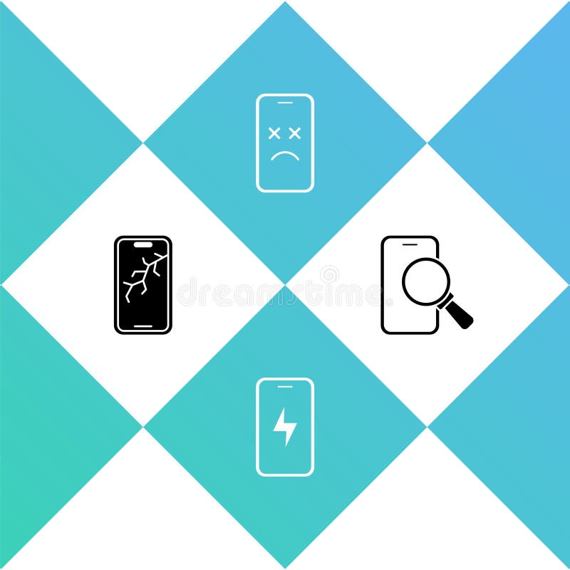 Dead Mobile Phone Icon Stock Illustrations – 990 Dead Mobile Phone Icon ...