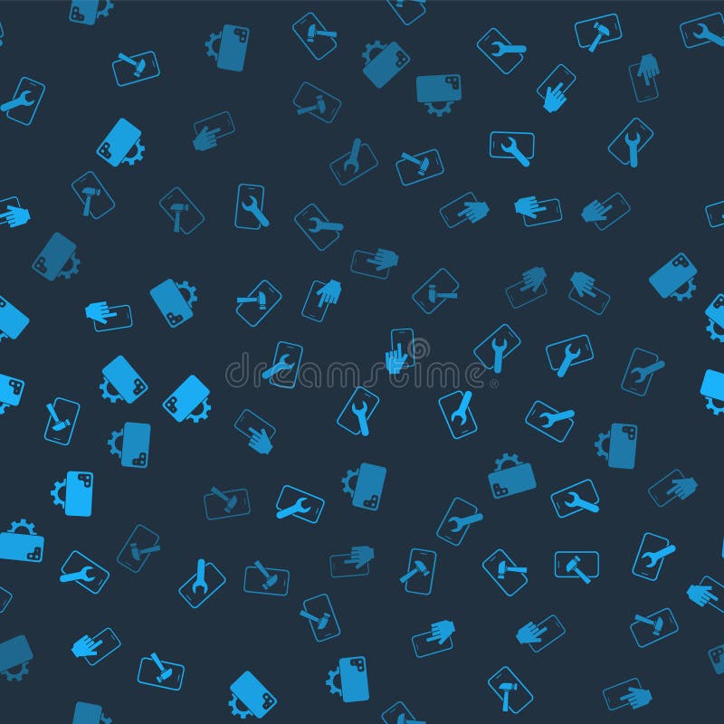 Set Mobile with Broken Screen, Service, Phone Repair and on Seamless ...