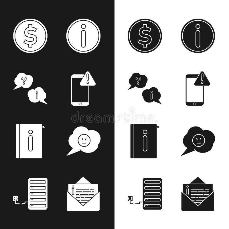 Set Mobile with Exclamation Mark, Question and Exclamation, Coin Money ... Set Mobile with Exclamation Mark, Question and Exclamation, Coin Money ...