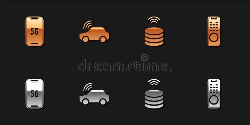 Set Mobile with 5G, Smart Car System, Data Server and Remote Control ...