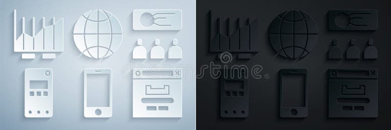 Set Mobile Phone, Training, Presentation, Browser Window, Social ...