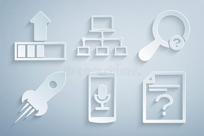 Set Mobile Recording, Unknown Search, Rocket Ship with Fire, Document ... Set Mobile Recording, Unknown Search, Rocket Ship with Fire, Document ...