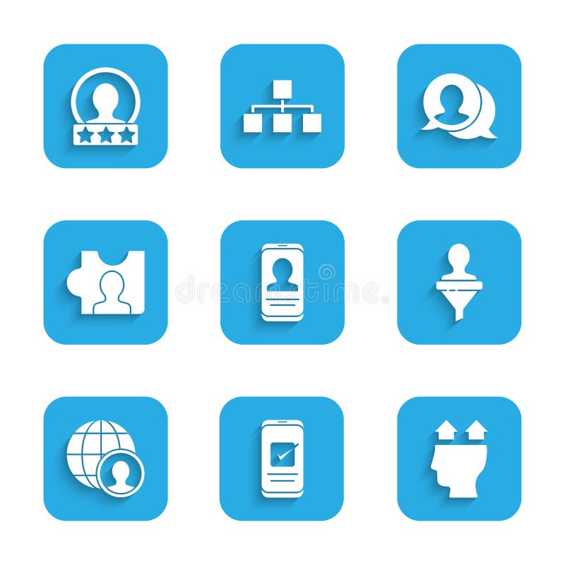 Set Mobile with Resume, Smartphone, User of Man, Head Hunting, Globe ...