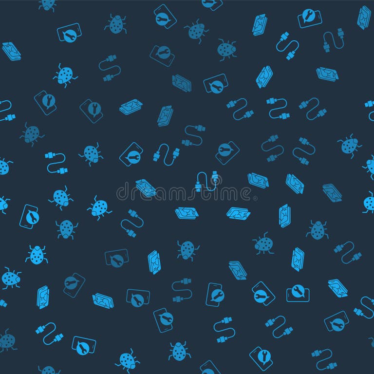 Set Mobile Service, with Broken Screen, USB Cable Cord and System Bug ...