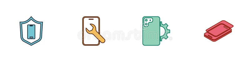 Set Mobile with Shield, Service, Phone Repair and Glass Screen ...