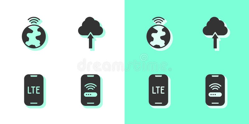 Set Mobile with Wi-fi Wireless, Global Technology, LTE Network and ...