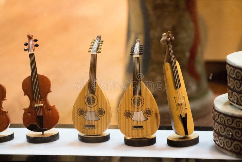 Set of Models of Wooden Musical Instruments Stock Image - Image of ...