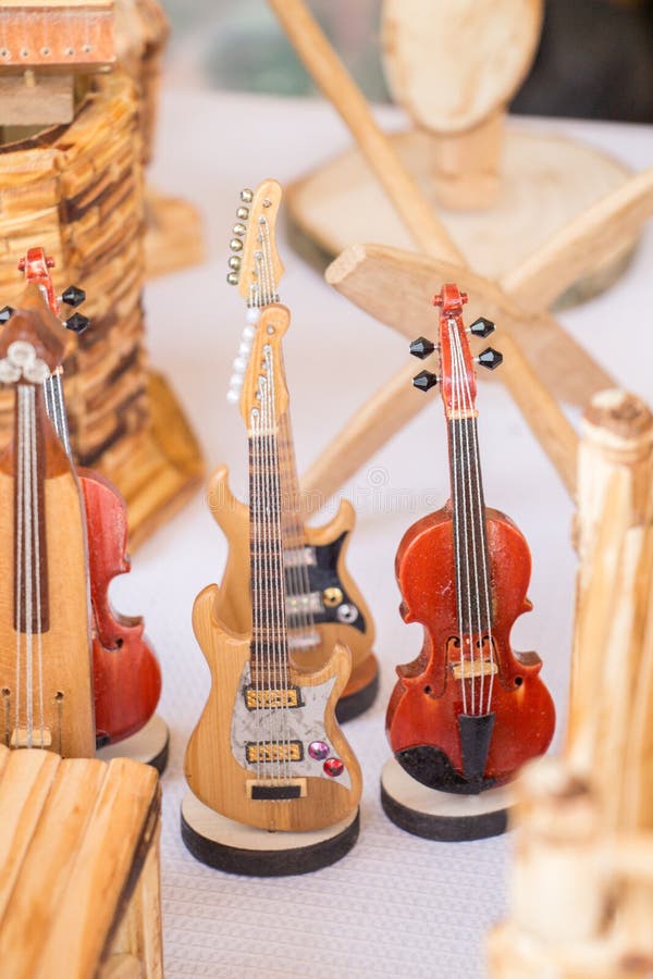 Set of Models of Wooden Musical Instruments Stock Image - Image of ...