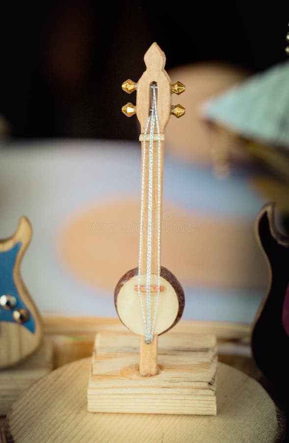 Set of Models of Wooden Musical Instruments Stock Photo - Image of ...