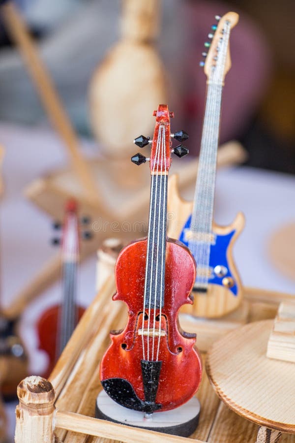 Set of Models of Wooden Musical Instruments Stock Image - Image of jazz ...