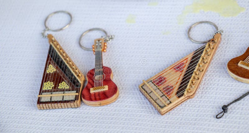 Set of Models of Wooden Musical Instruments Stock Photo - Image of ...