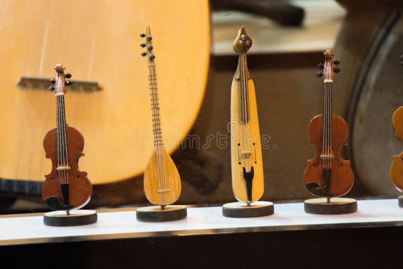 Set of Models of Wooden Musical Instruments Stock Photo - Image of ...